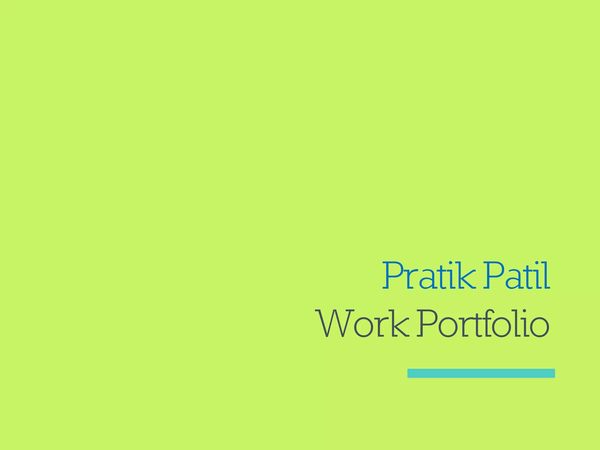 Pratik Patil - Portfolio | PPT