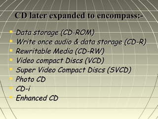 CD, DVD , BLU RAY DISC | PPT