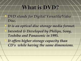 CD, DVD , BLU RAY DISC | PPT