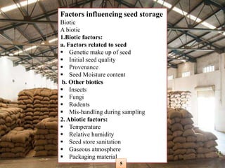 Minimize seed deterioration during it’s storage of orthodox or recalcitrant seed.pptx