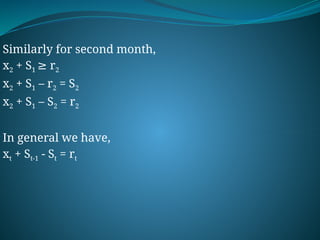 Mathematical model to Inventory Mnangement | PPT