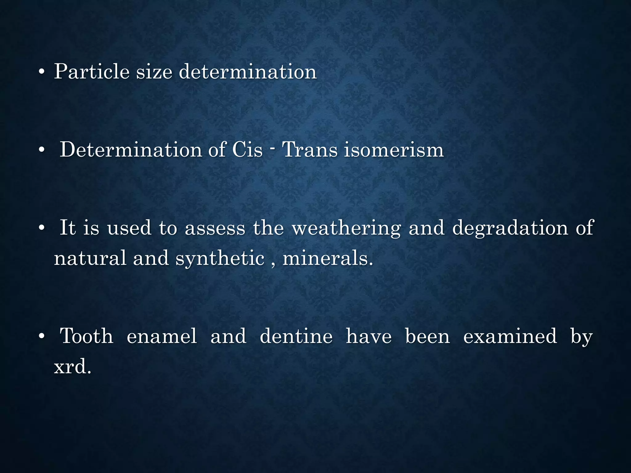 x-ray crystallography,bragg's law,different x-ray diffraction technique ...
