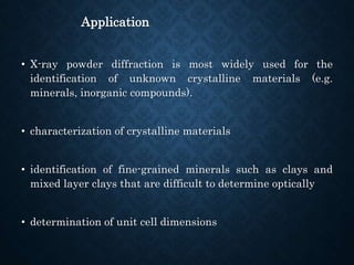 x-ray crystallography,bragg's law,different x-ray diffraction technique ...