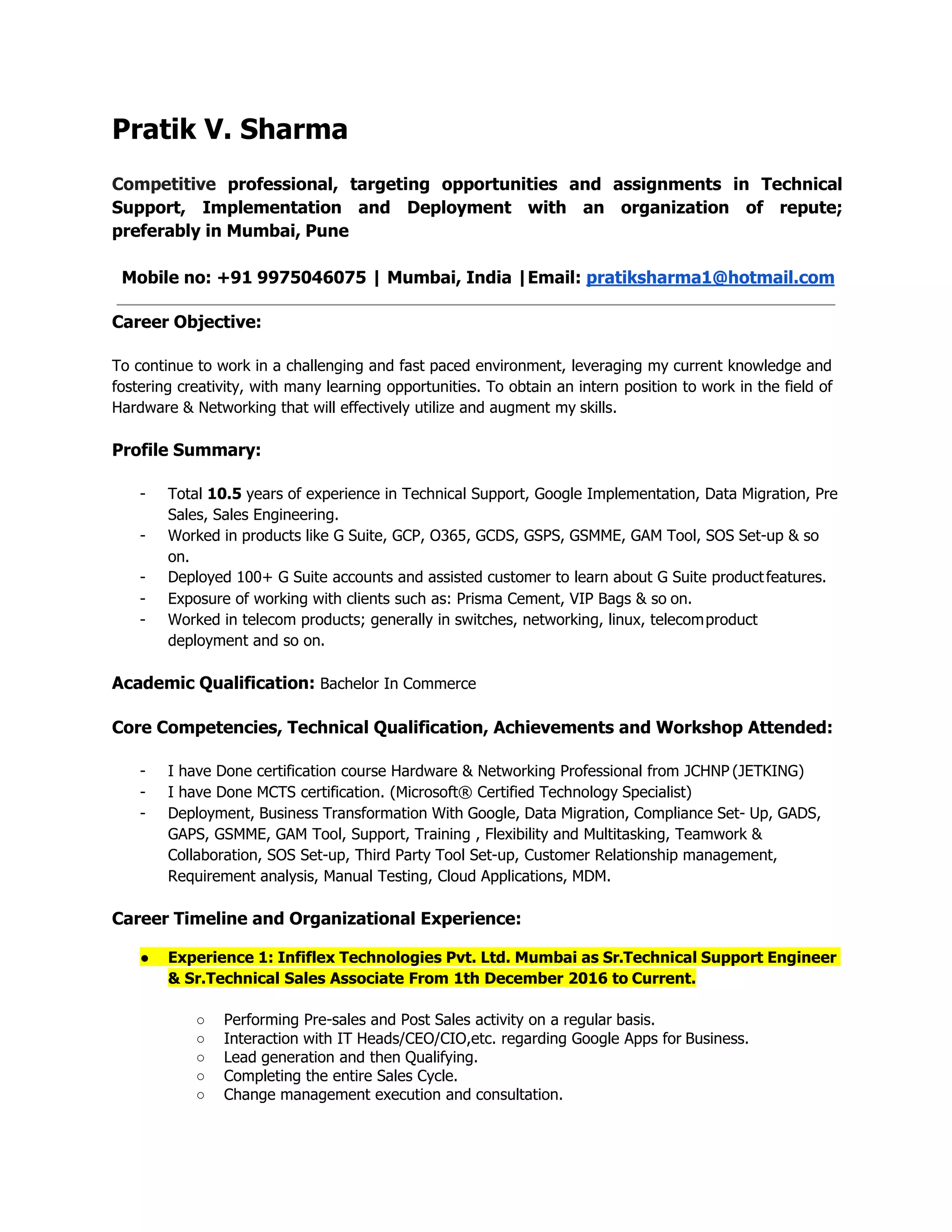 Pratik v Resume converted | PDF