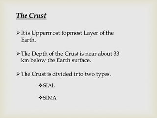 Structure of earth by pratimesh pathak | PPTX