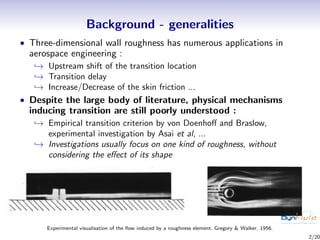 ICOMASEF 2013: Influence of the shape on the roughness-induced transition | PDF | Physics | Science