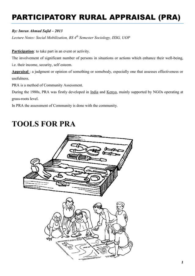 PRA Tools - Imran Ahmad Sajid | DOCX