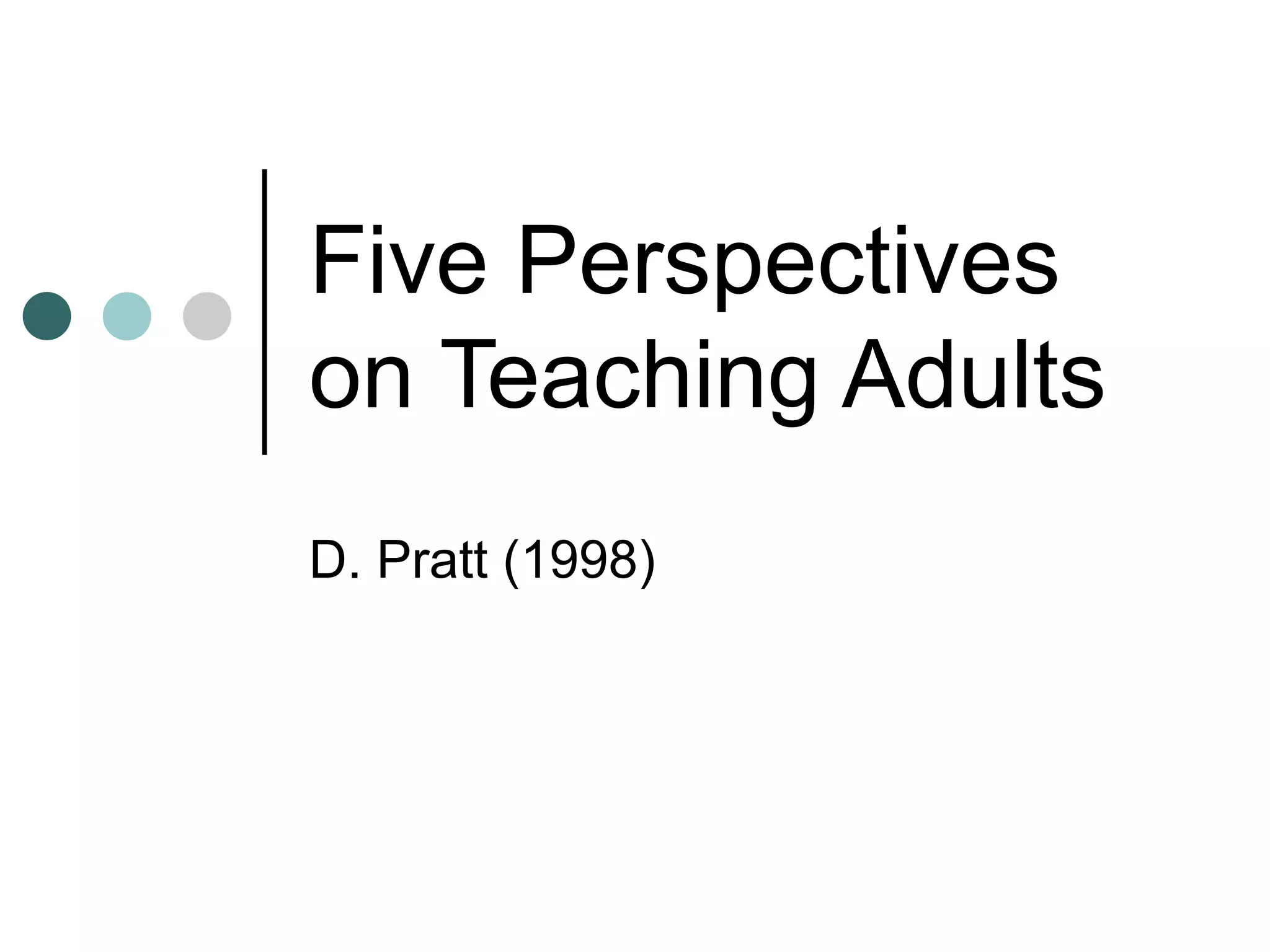 Pratt 5 Teaching Perspectives | PPT