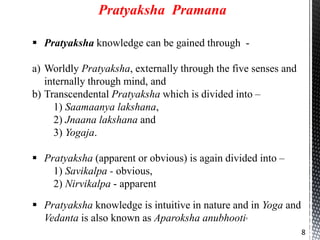 Pratyaksha pramana ppt | PPTX