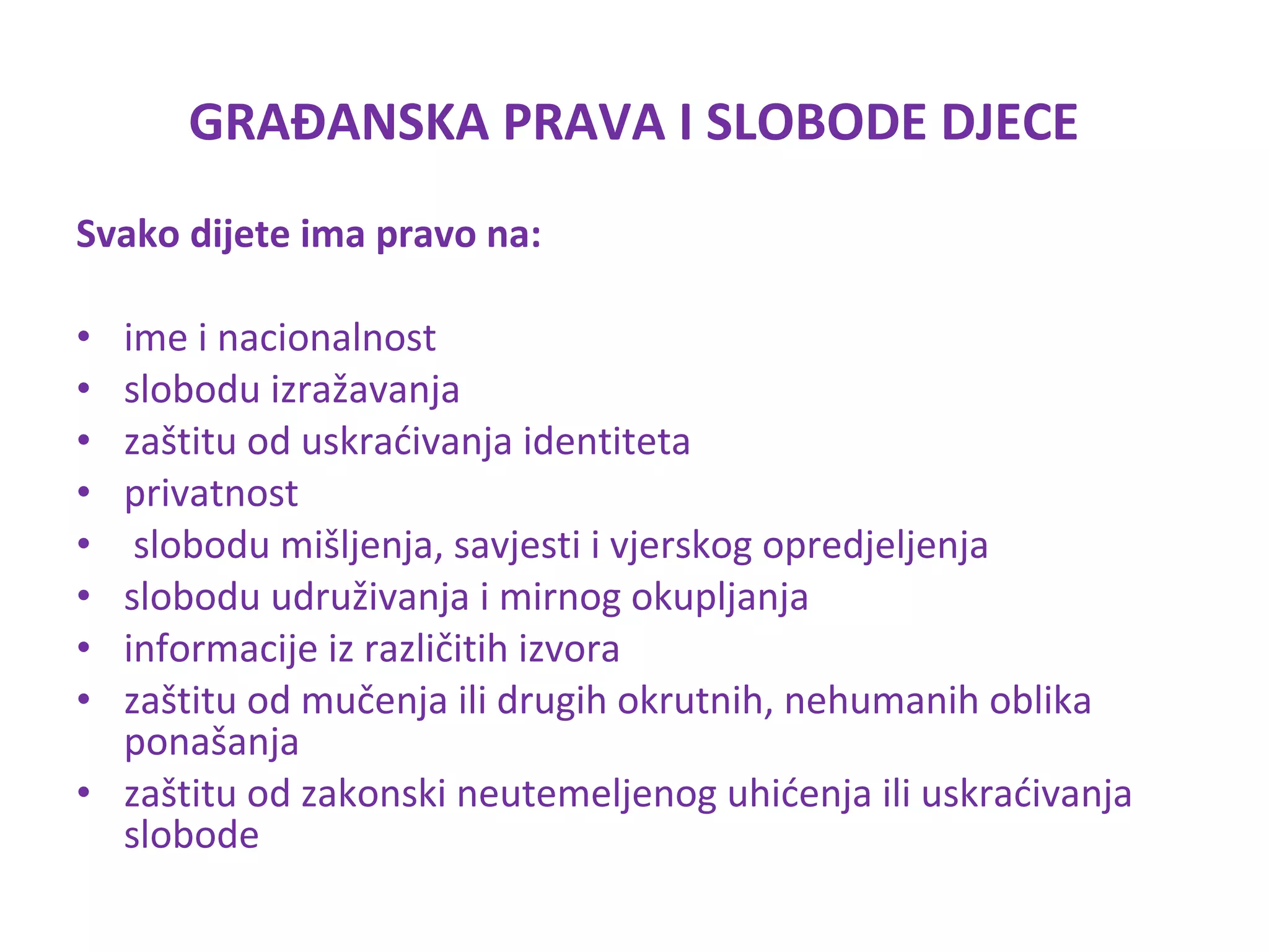 Prava djece | PPT