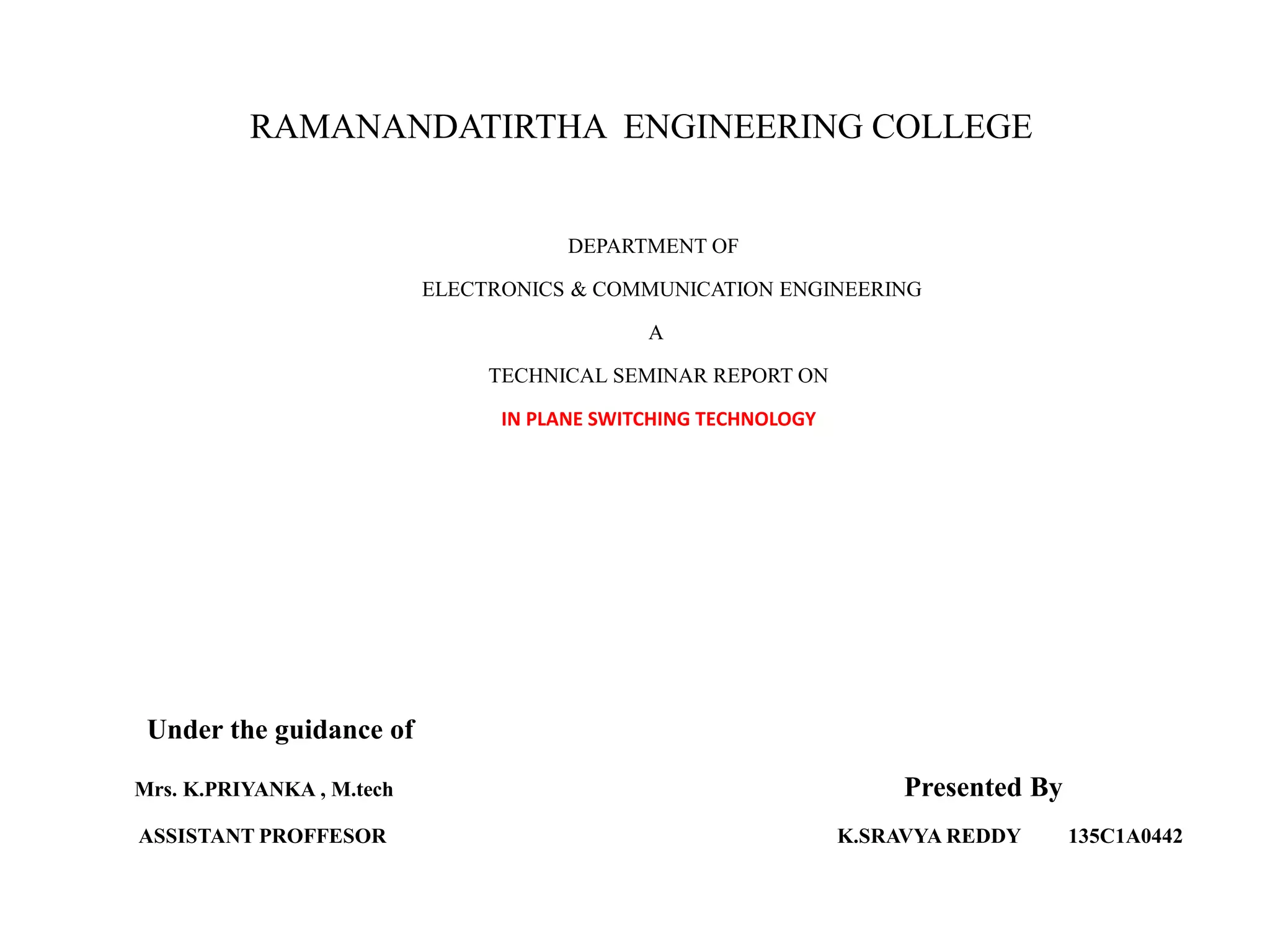 IPS(In Plane Switching) technology | PPT
