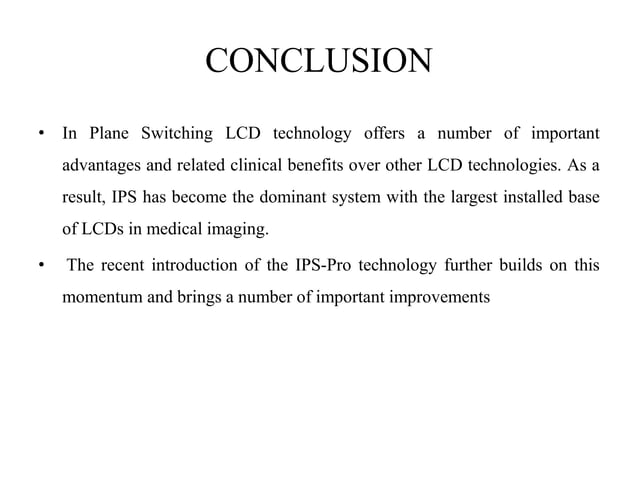 IPS(In Plane Switching) technology | PPTX