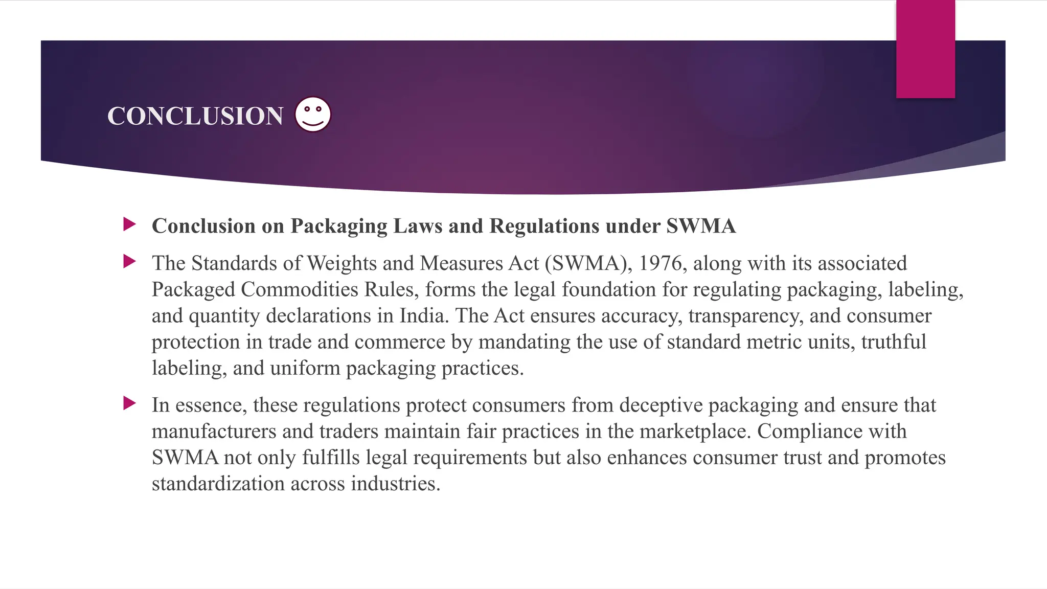 Packaging laws as per the FSSAI and SWMA | PPTX