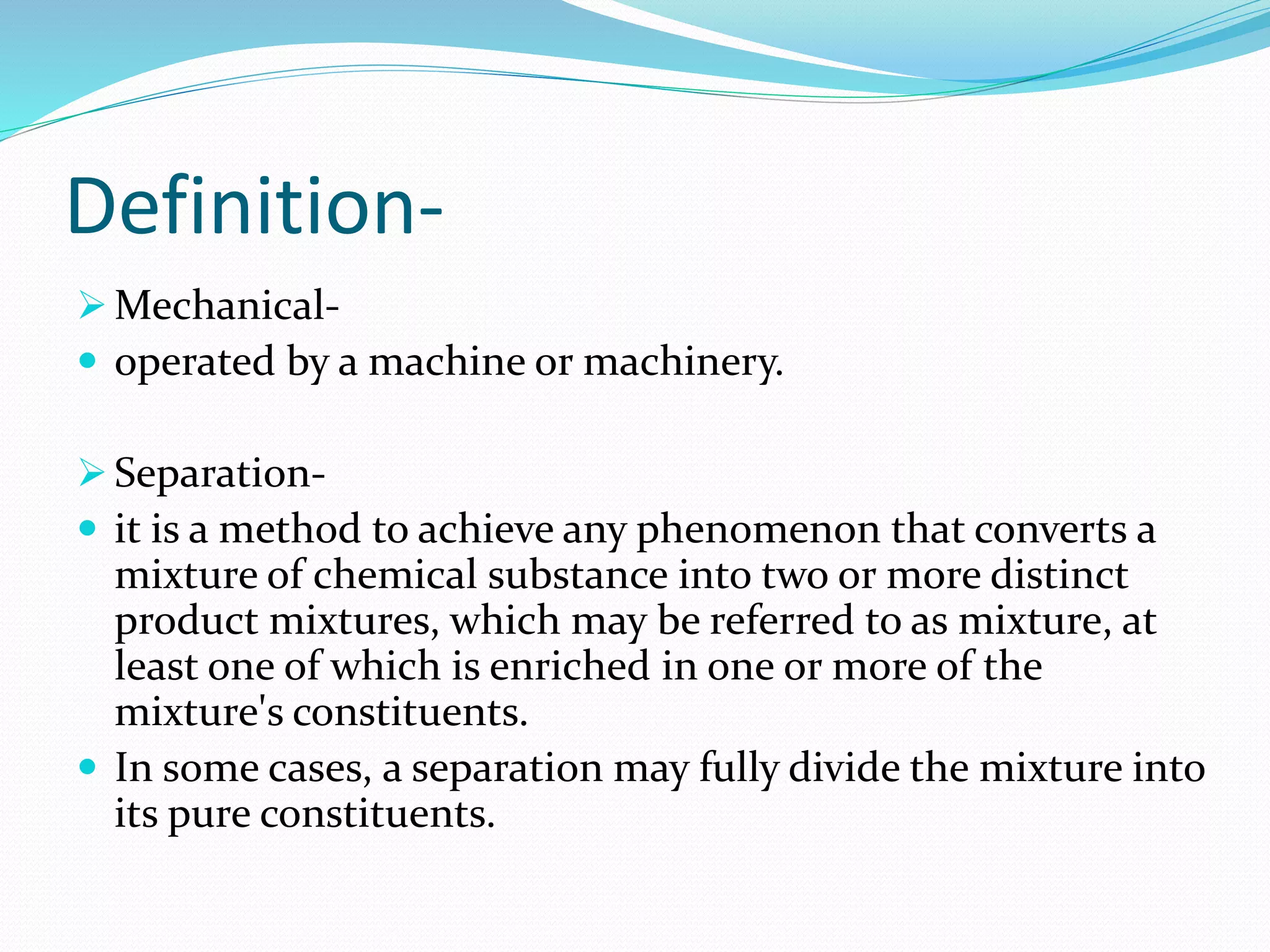 mechanical seperation in food | PPTX