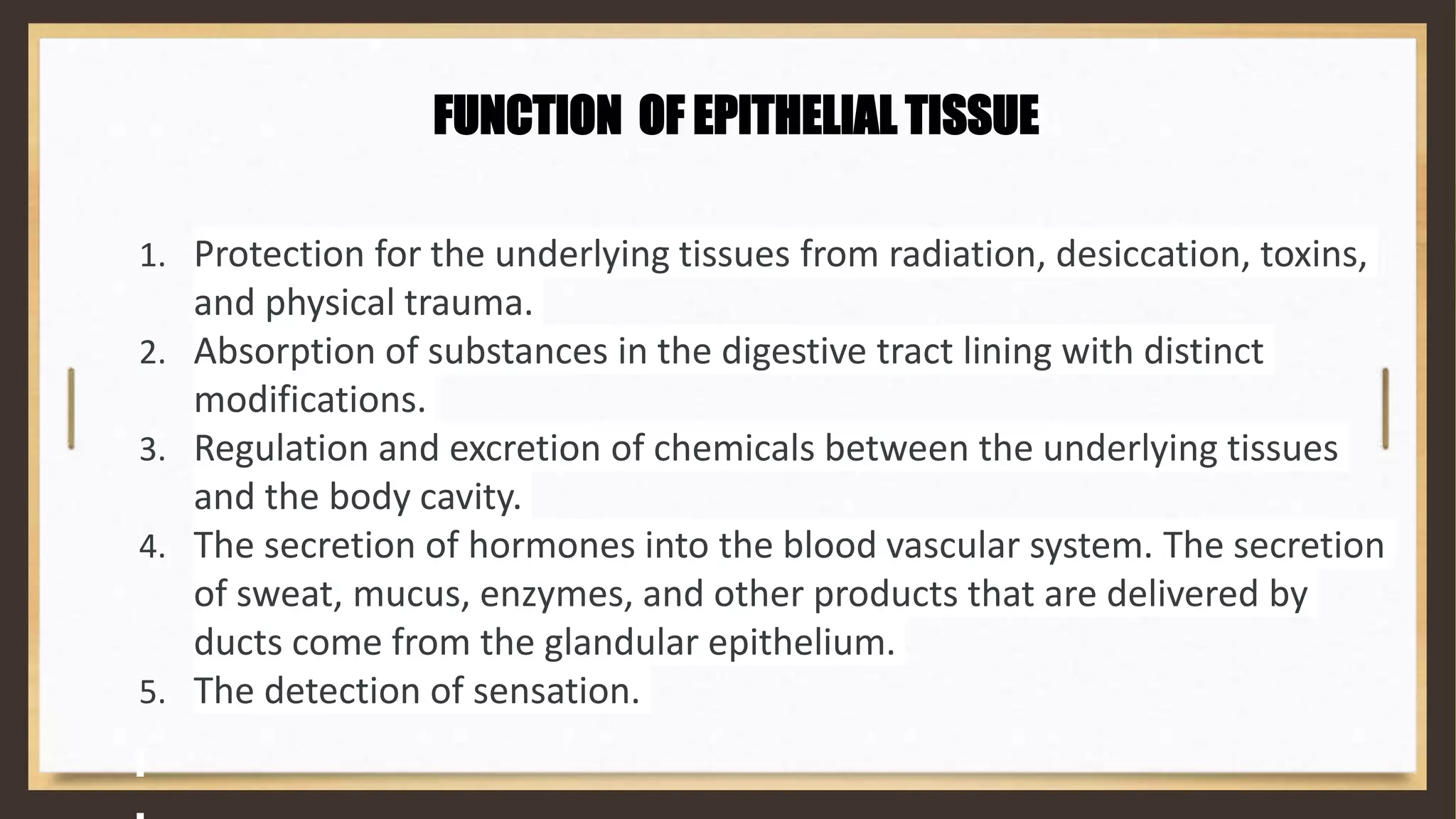 TISSUE CLASSIFICATION | PPTX