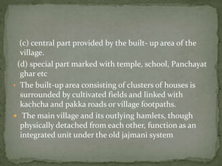 MORPHOLOGY OF RURAL SETTLEMENTS | PPTX