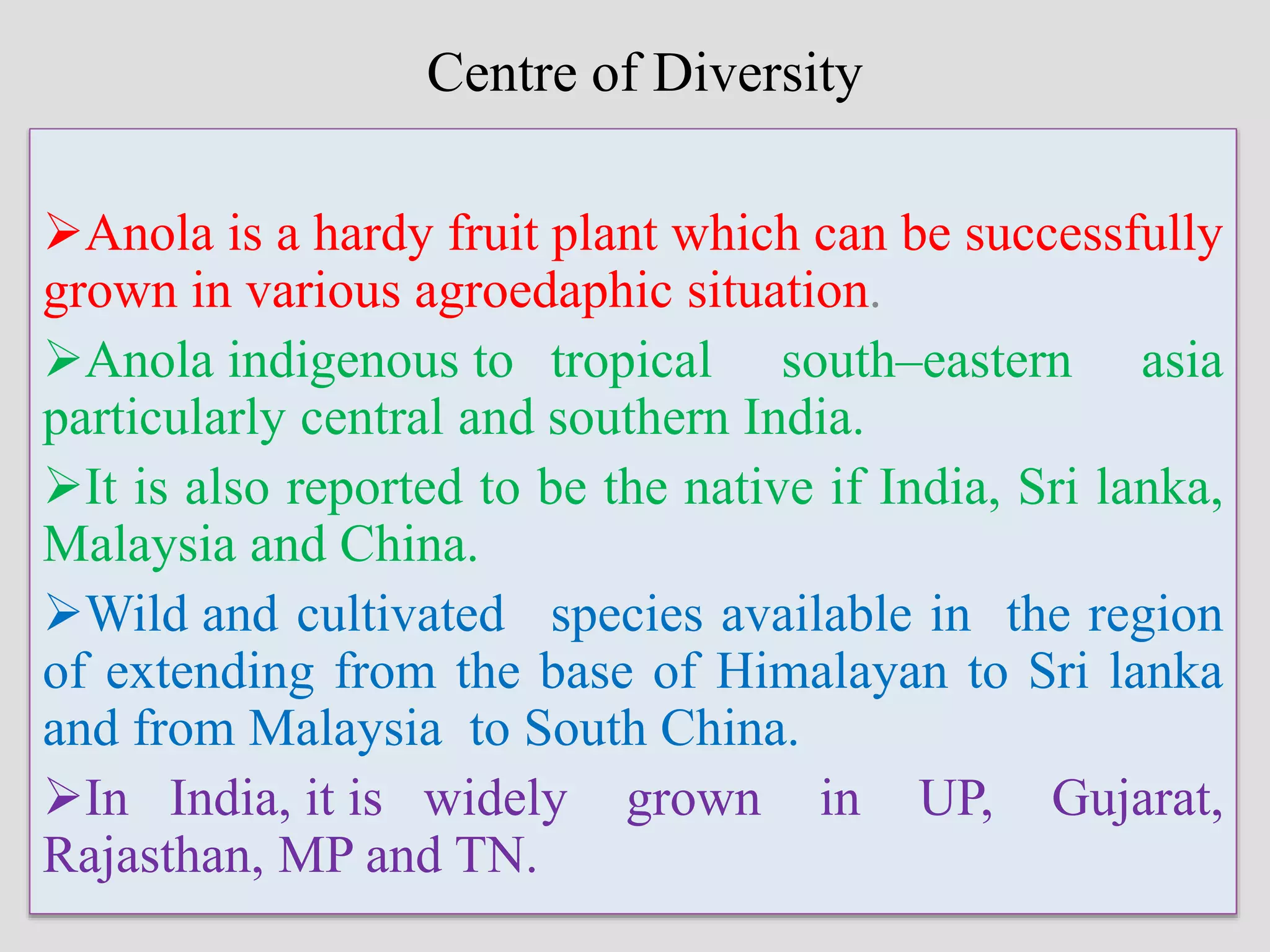 Crop improvement and recent advances in Anola | PPTX