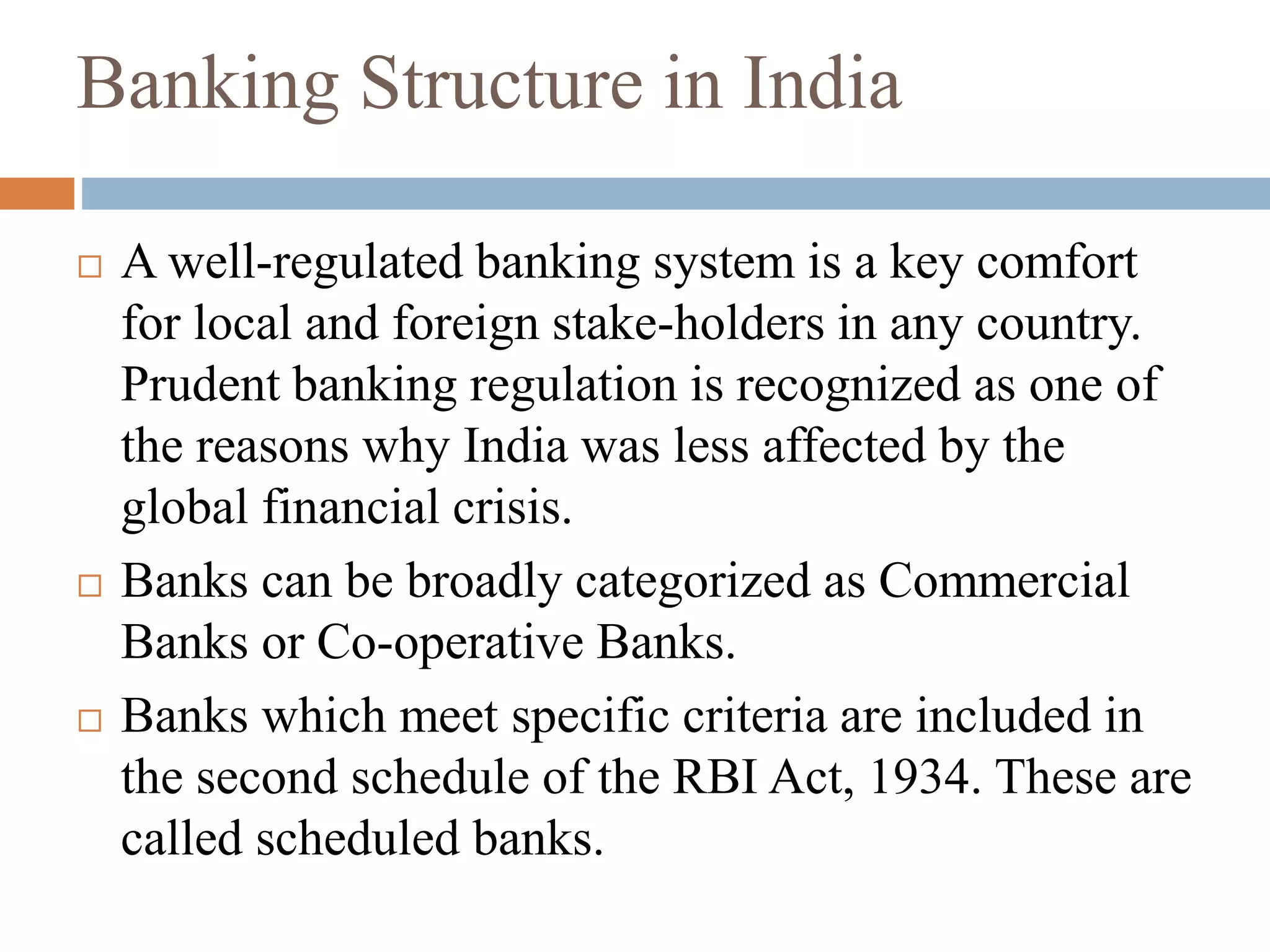 Indian Banking Structure | PPTX