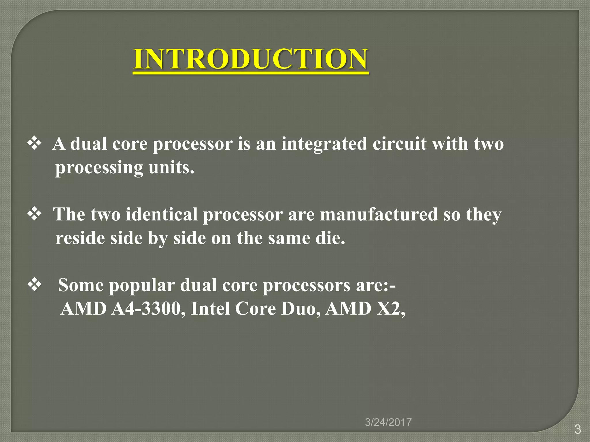 Dual-core processor | PPTX