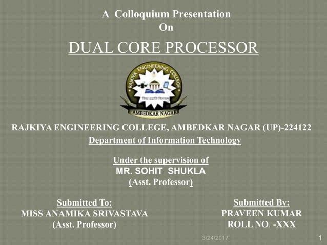 Dual-core processor | PPTX