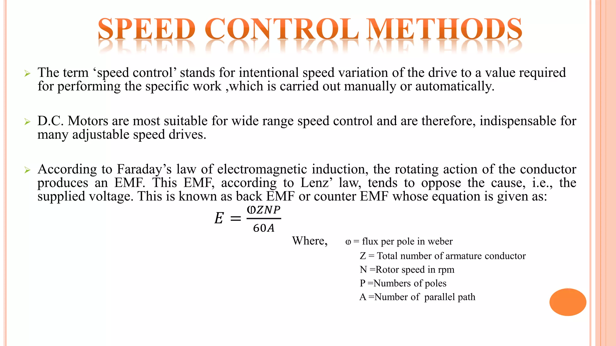 Speed Control Of DC Motor | PPTX