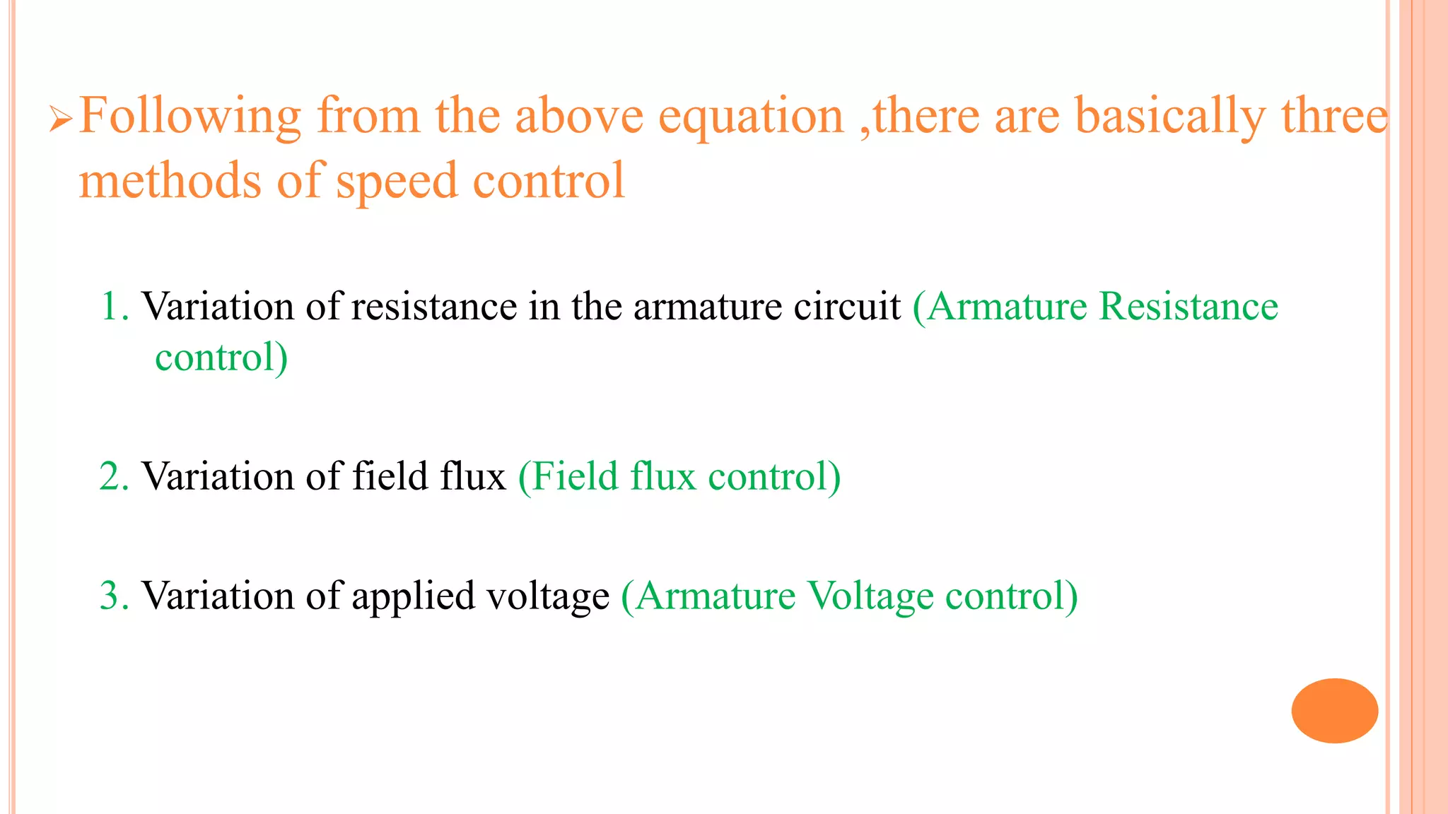 Speed Control Of DC Motor | PPTX