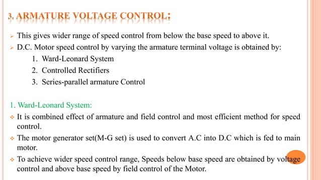Speed Control Of DC Motor | PPTX