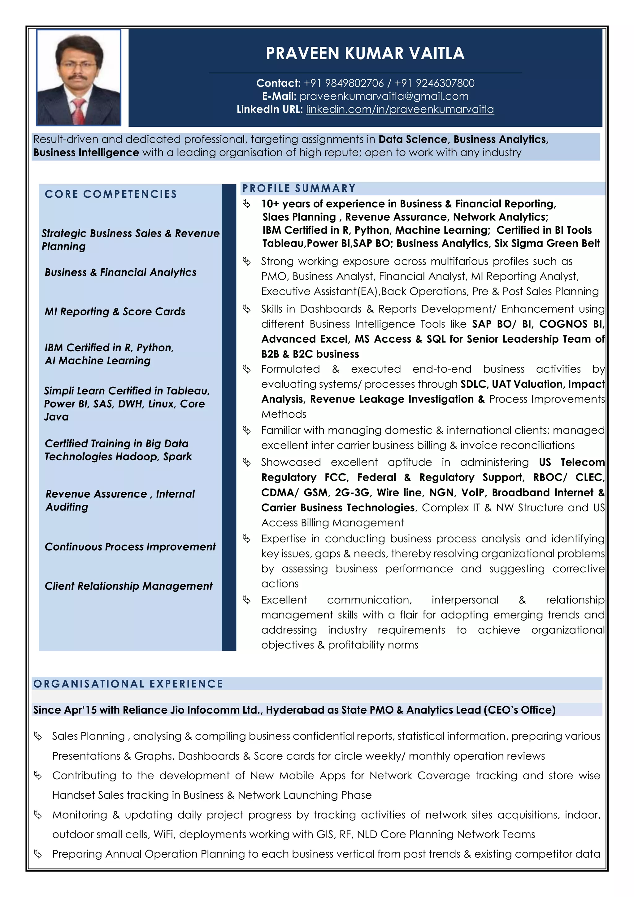 Praveen kumar vaitla CV 369 | PDF