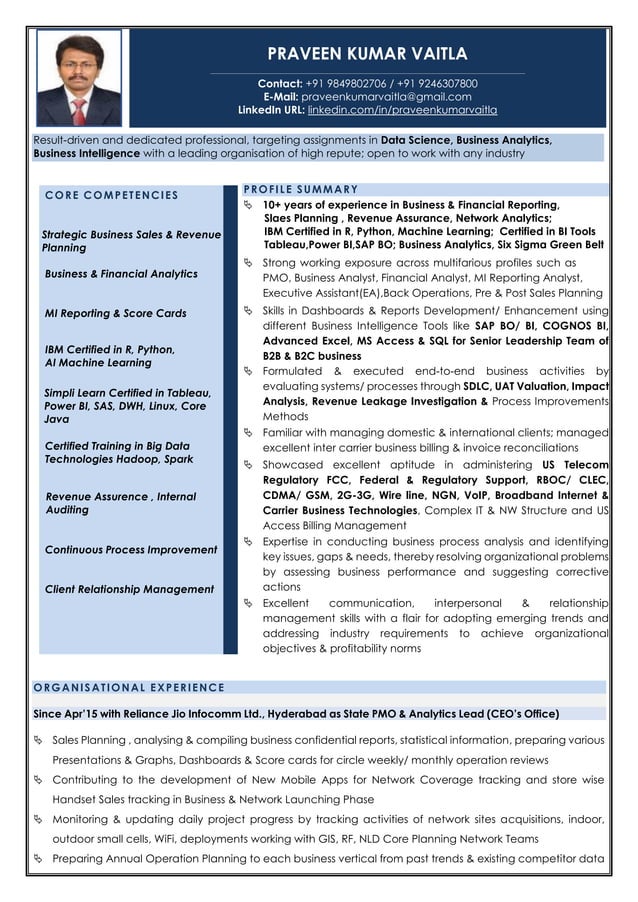 Praveen Kumar Vaitla CV 369 | PDF