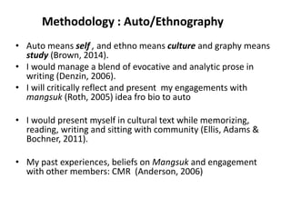 An auto/ethnography research proposal | PPTX