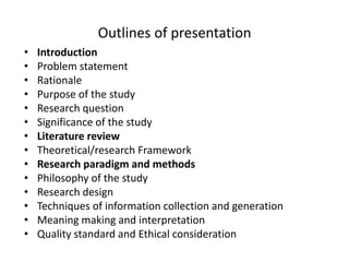 An auto/ethnography research proposal | PPTX