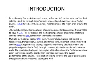 ROCKET ENGINE COOLING AND CDF ANALYSIS WITH HYDRO CARBON FUEL | PPTX