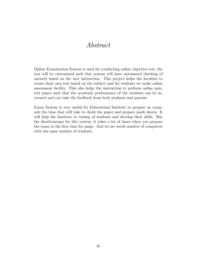 online examination management system | PDF | Educational Assessment ...