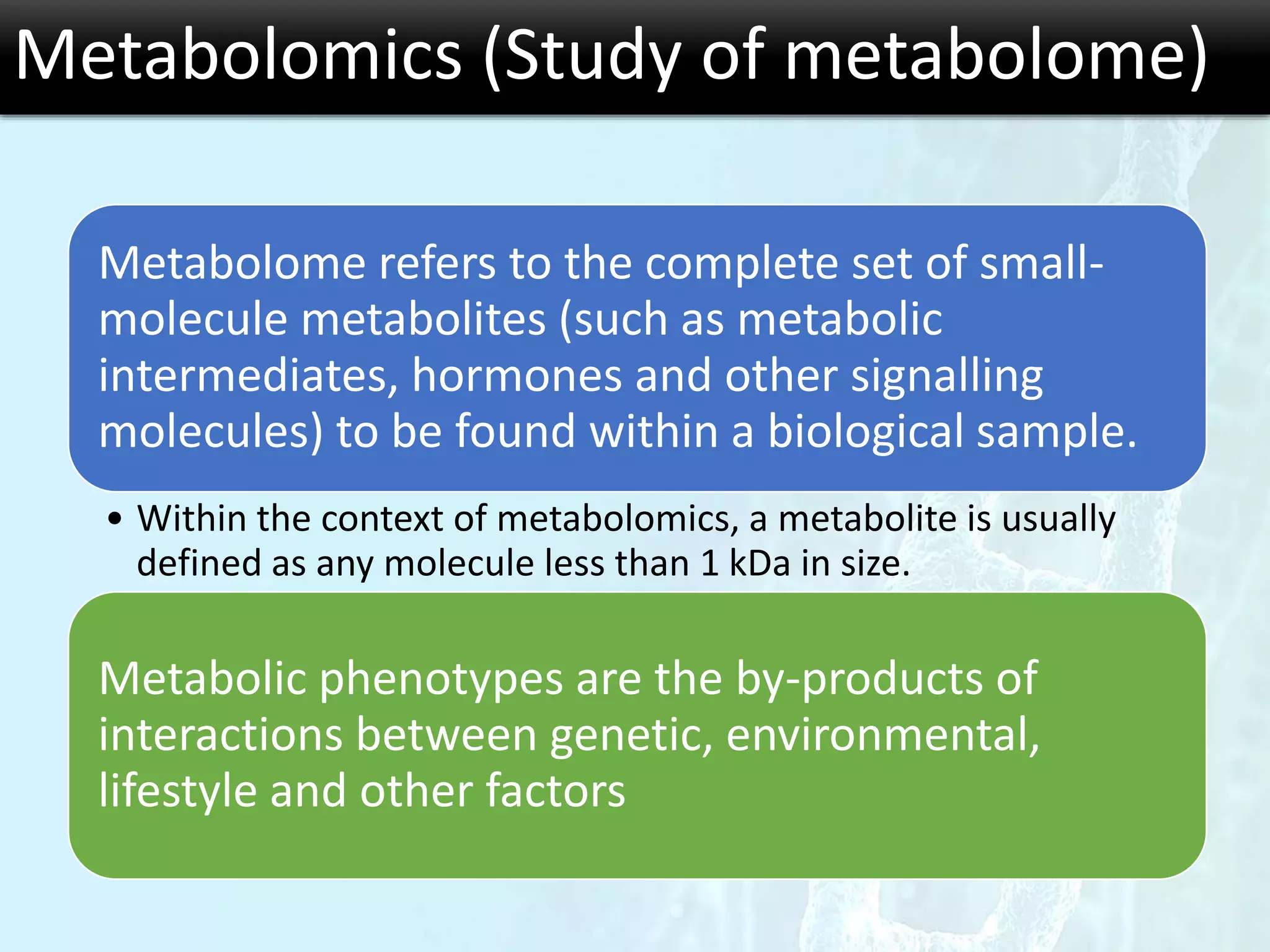 Genomics, Transcriptomics, Proteomics, Metabolomics - Basic concepts ...