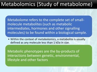 Genomics, Transcriptomics, Proteomics, Metabolomics - Basic concepts ...