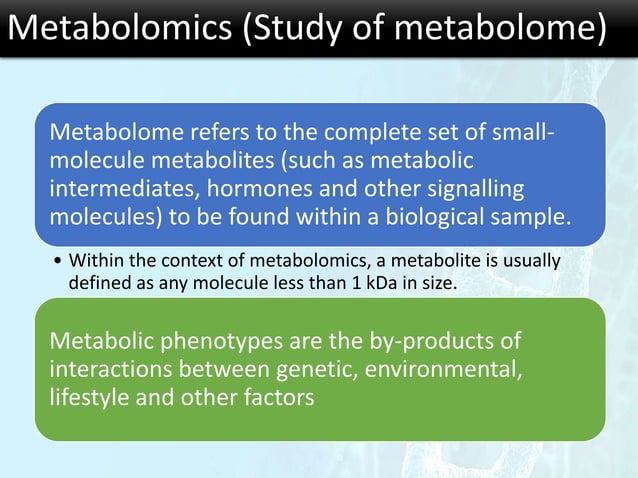 Genomics, Transcriptomics, Proteomics, Metabolomics - Basic concepts for clinicians | PPTX