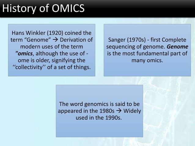Genomics, Transcriptomics, Proteomics, Metabolomics - Basic concepts ...