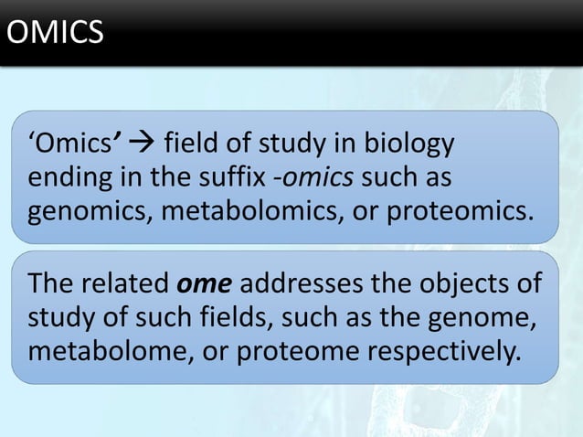 Genomics, Transcriptomics, Proteomics, Metabolomics - Basic concepts ...