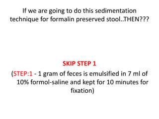 STOOL CONCENTRATION METHODS | PPTX