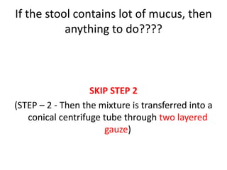 STOOL CONCENTRATION METHODS | PPTX