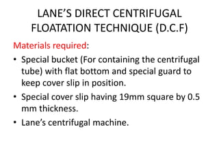 STOOL CONCENTRATION METHODS | PPTX