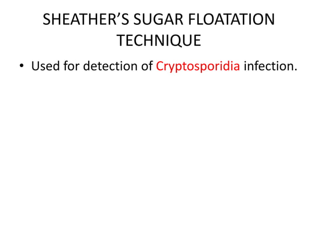 STOOL CONCENTRATION METHODS | PPTX | First Aid | Injuries
