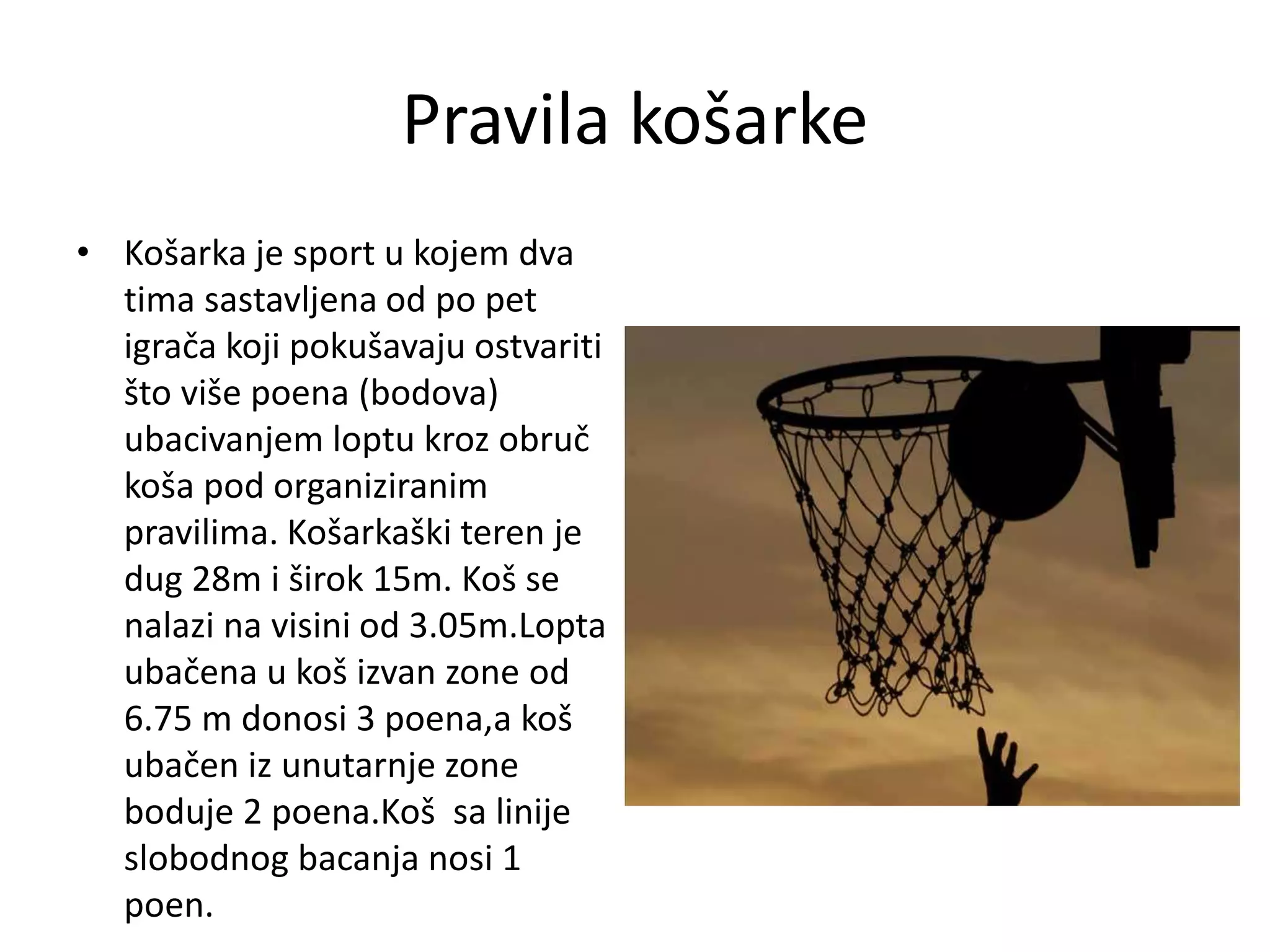 Pravila košarke | PPT