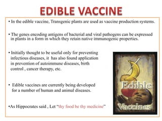 Edible Vaccines