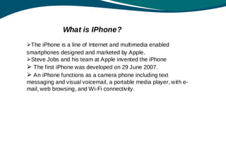pravin iPhone ppt..pdf | Cameras and Camcorders | Consumer Electronics