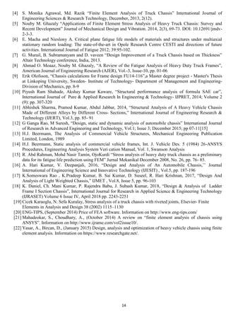 Trucks/Buses Chassis Static Structural Analysis with respect to ...