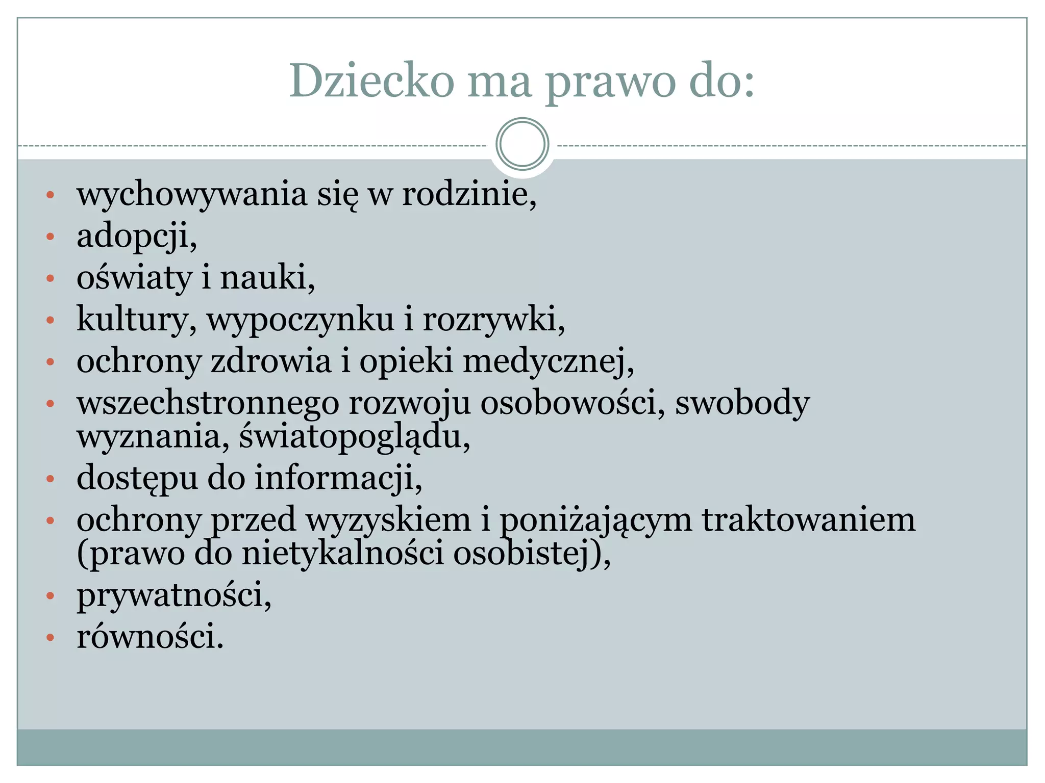 Prawa dziecka. | PPT