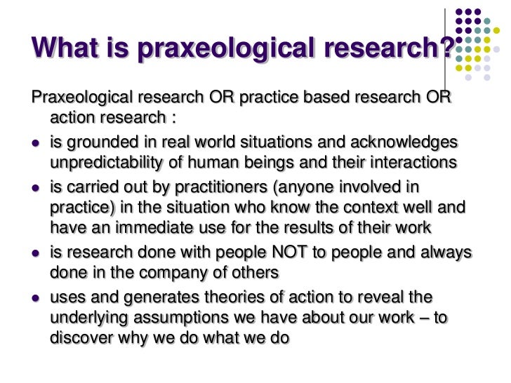 Praxeology keynote BECERA 2012