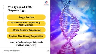 PraxiLabs- A Deep Dive into DNA Sequencing: Methods and Applications | PDF