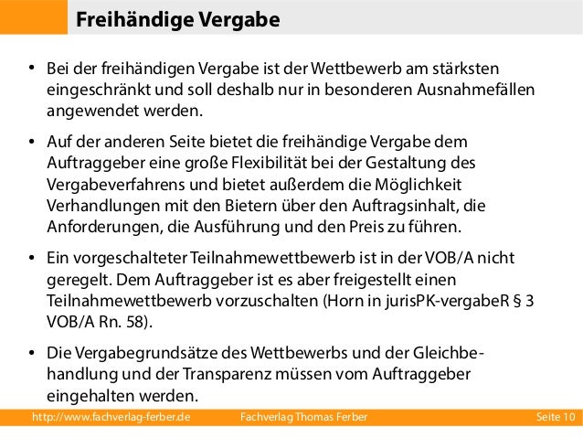 Praxisratgeber Vergaberecht - Freihändige Vergaben gemäß VOB/A